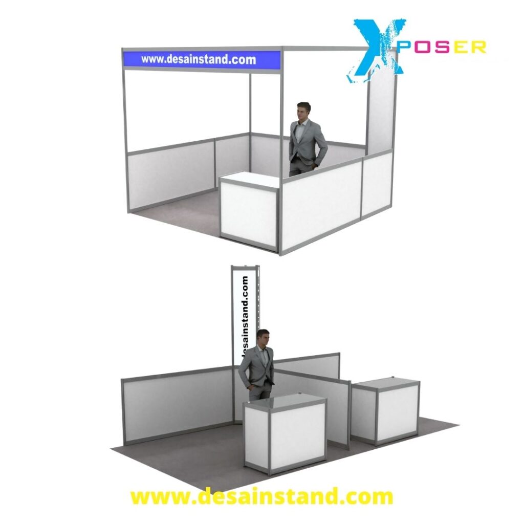 Booth allumunium R8 Standar mall - Desainstand
